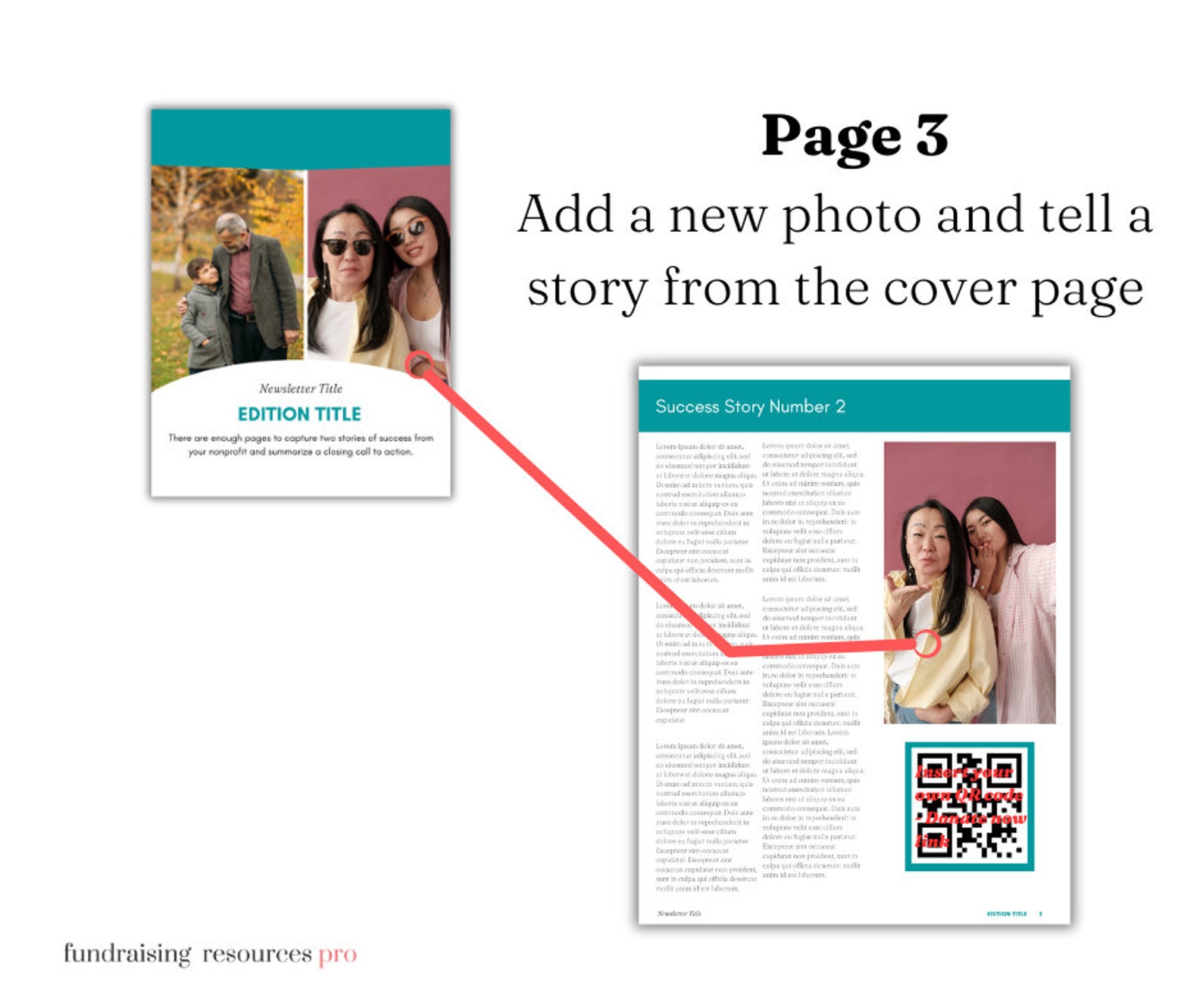 Nonprofit Newsletter Template || A Simple Template to Share Stories and ...