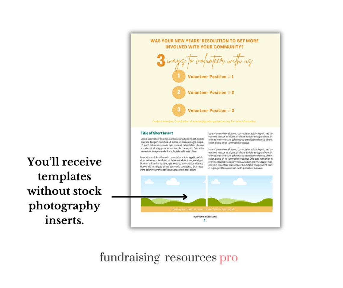 Nonprofit Quarterly Newsletter Templates - Etsy