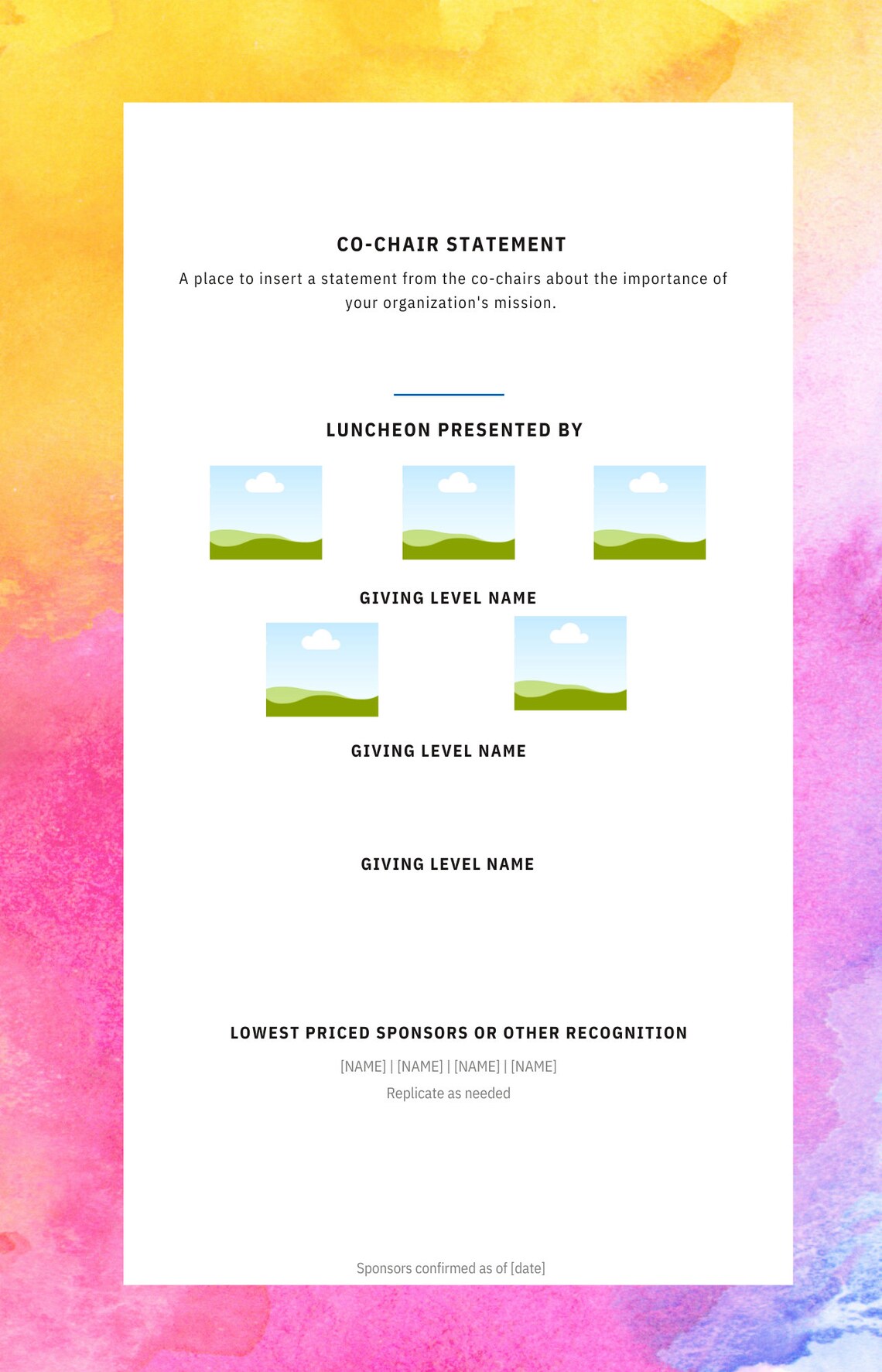 Annual Luncheon Invite Template, Double-sided || Simple, Bright and ...