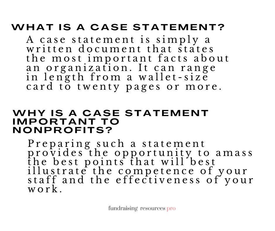 Case Statement Template: Prepare for a Major Fundraising Campaign - Etsy