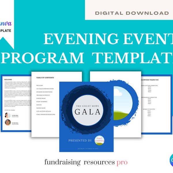 Editable Program Template - Etsy