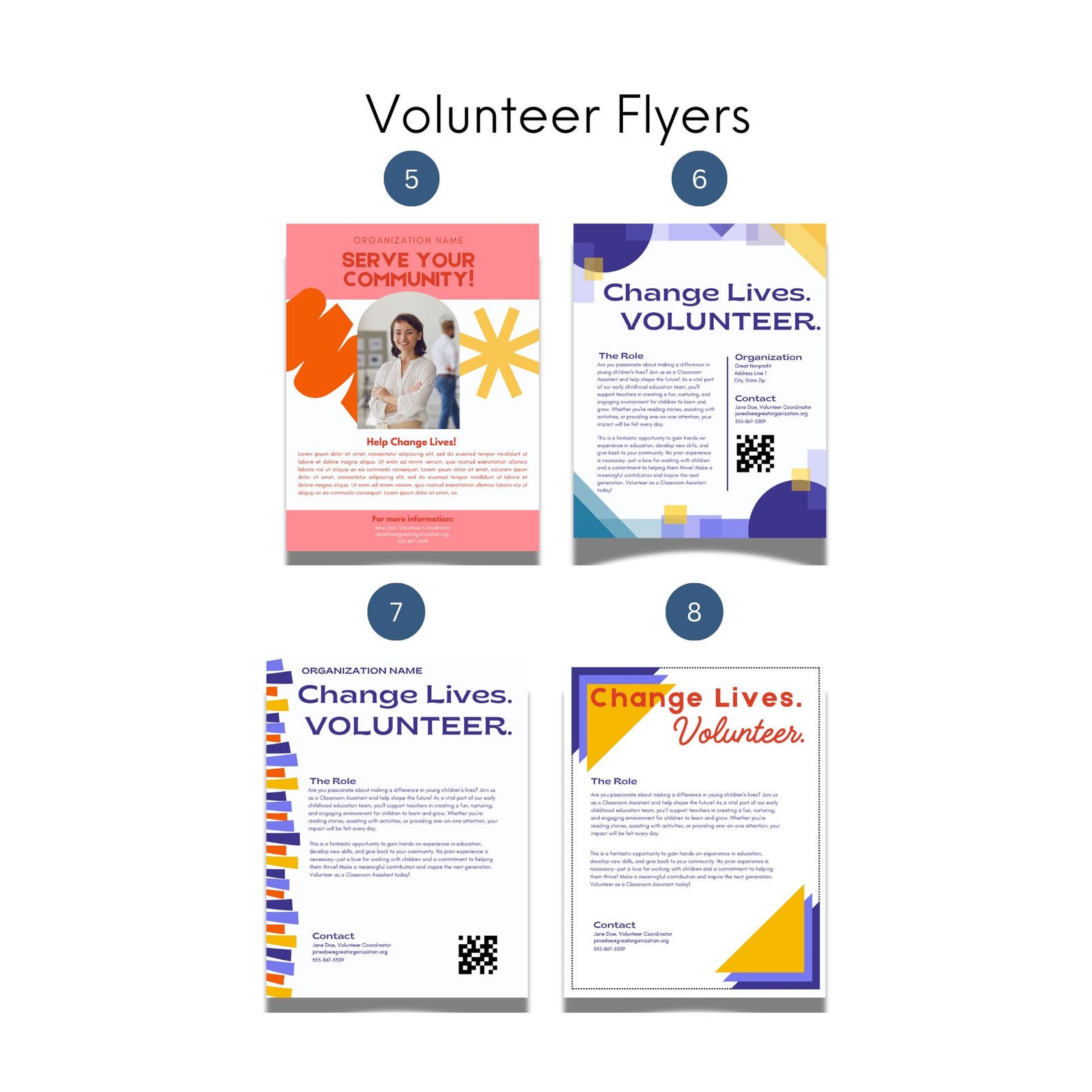 Nonprofit Bold One-pager Templates: Editable Canva Layouts - Etsy