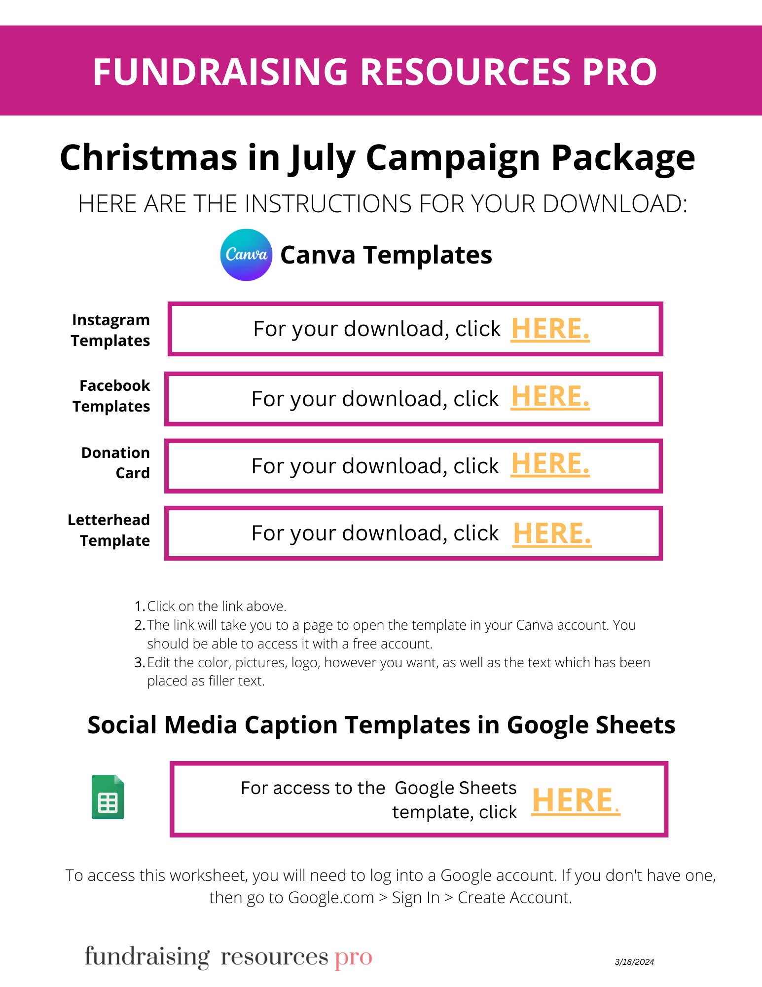 Christmas in July Solicitation Package for Nonprofits - Etsy