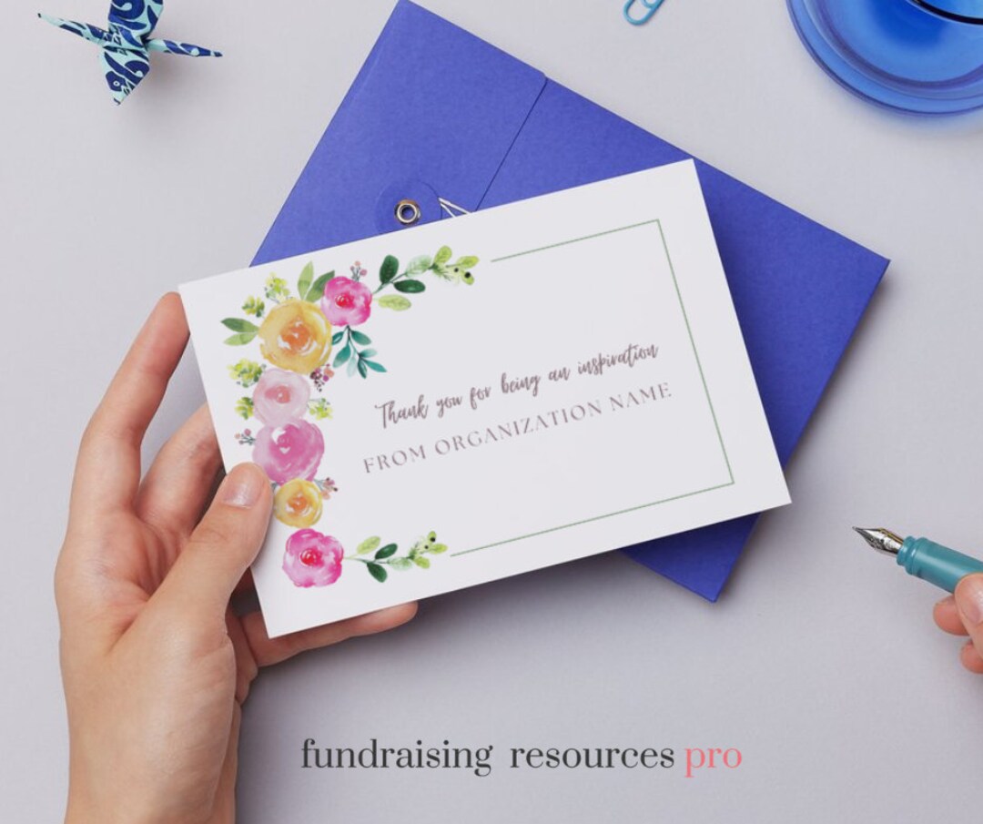Honorary Donation Card Template for Nonprofits Acknowledging Gifts in ...
