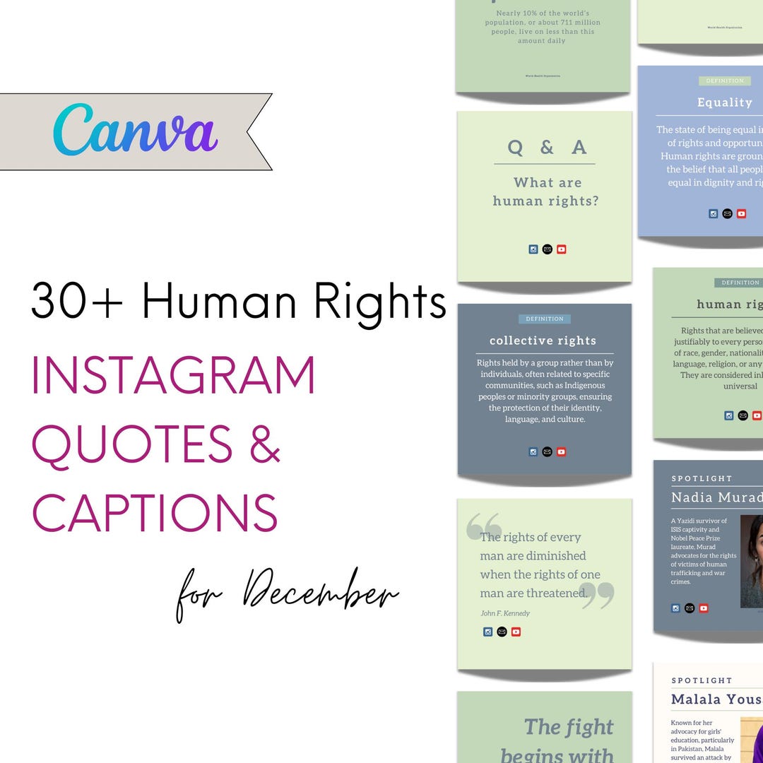 Honor December as Human Rights Month || Instagram Templates and ...