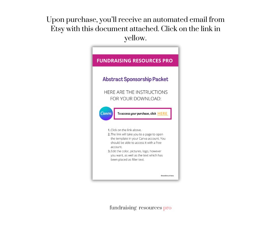 Editable Sponsorship Template for Fundraiser || Abstract Colorful Theme ...