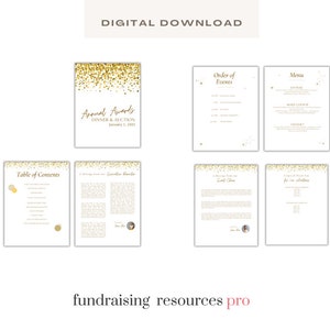 Editable Gala Nonprofit Event Program || Booklet Template || Template ...