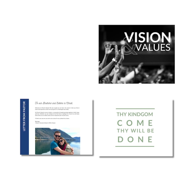 Church Vision and Values Informational Booklet Template - Etsy