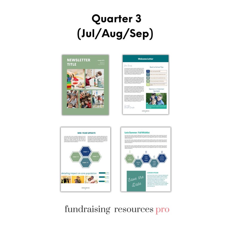 Nonprofit Quarterly Newsletter Templates - Etsy