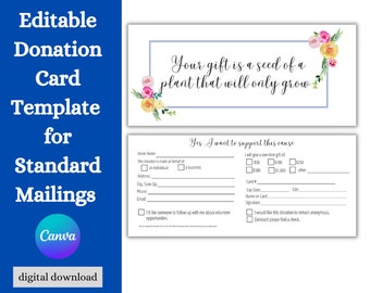 Nonprofit Donation Card - Etsy