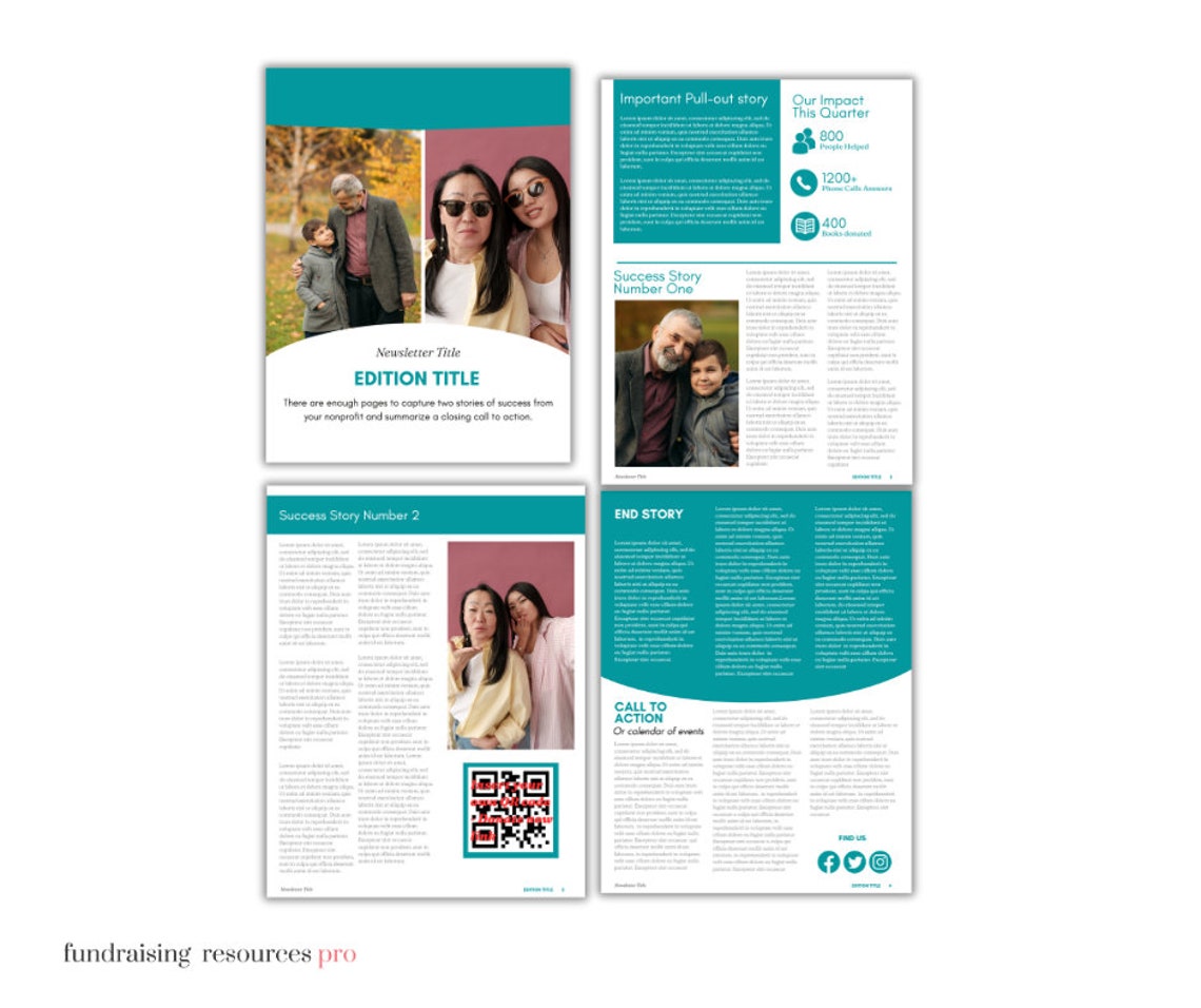 Nonprofit Newsletter Template || A Simple Template to Share Stories and ...