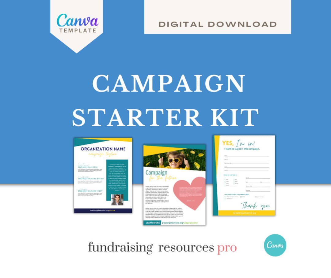 Fundraising Campaign Starter Materials || Templates to Launch Your ...