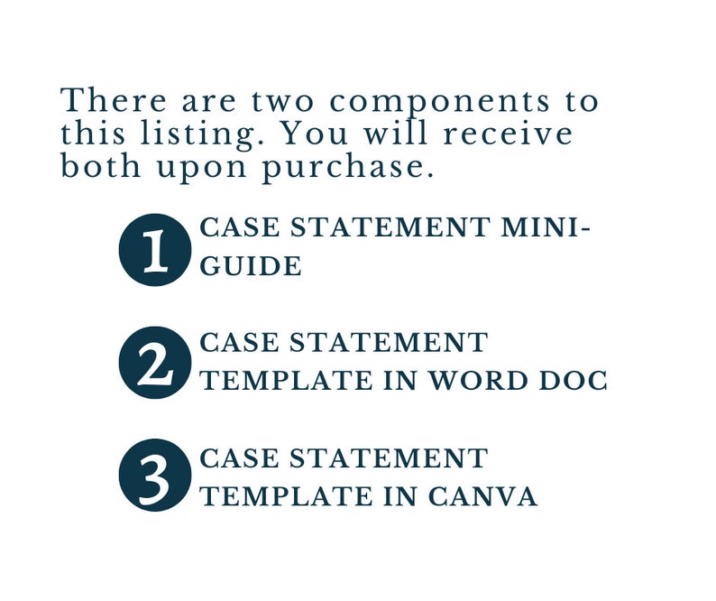 Case Statement Template: Prepare for a Major Fundraising Campaign - Etsy