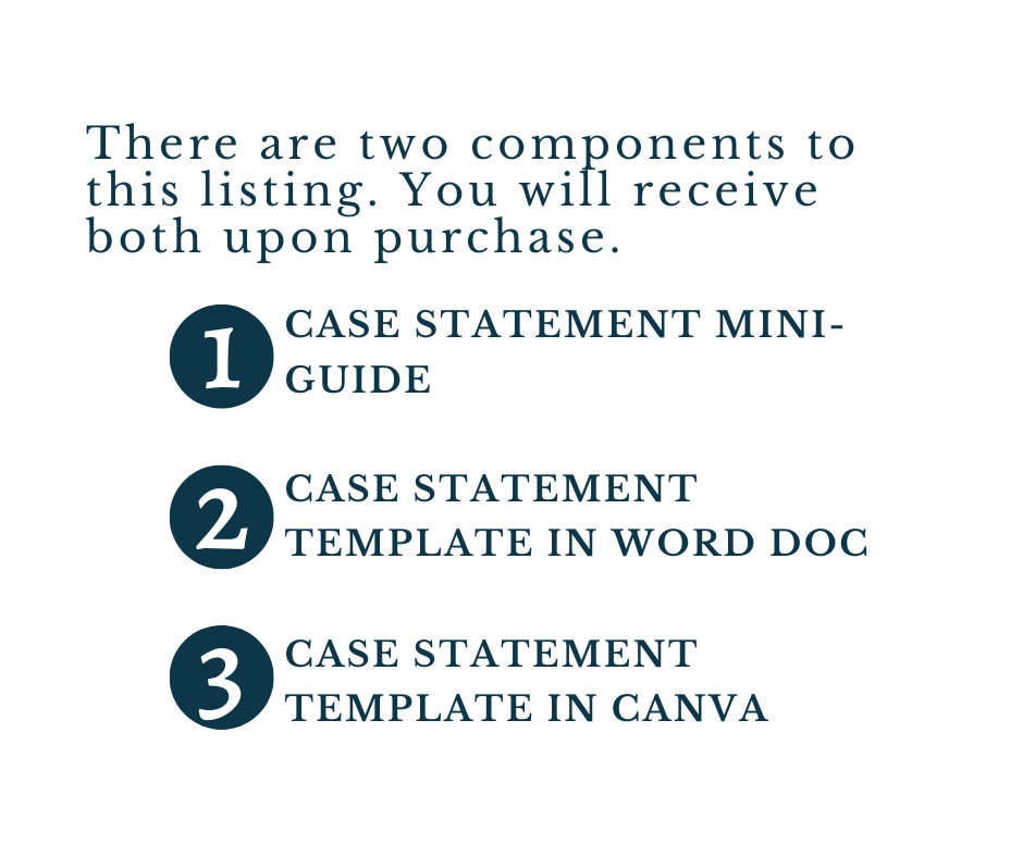 Case Statement Template: Prepare for a Major Fundraising Campaign - Etsy
