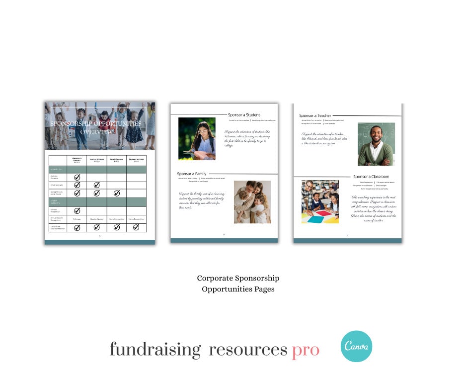 Nonprofit Sponsorship Guide Template: Canva Pitch Proposal (digital ...