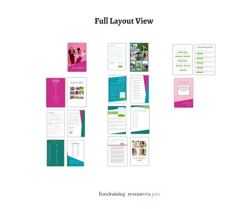 Editable Nonprofit Event Program Booklet Template || Template for ...