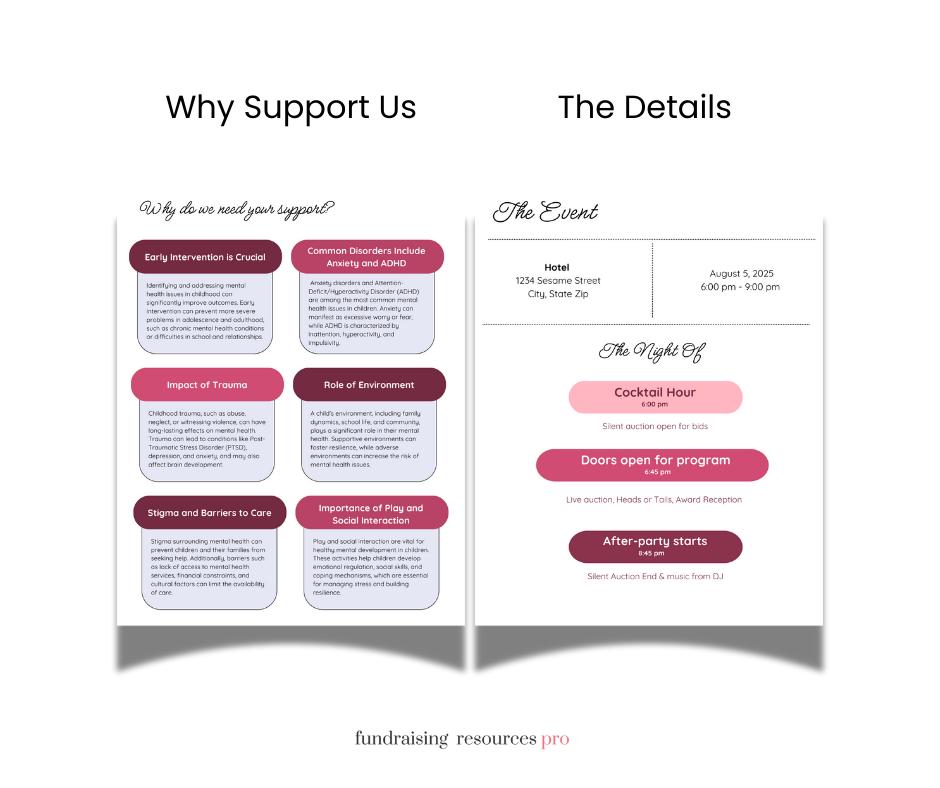 Editable Sponsorship Template for Fundraiser || Minimalist Simple ...