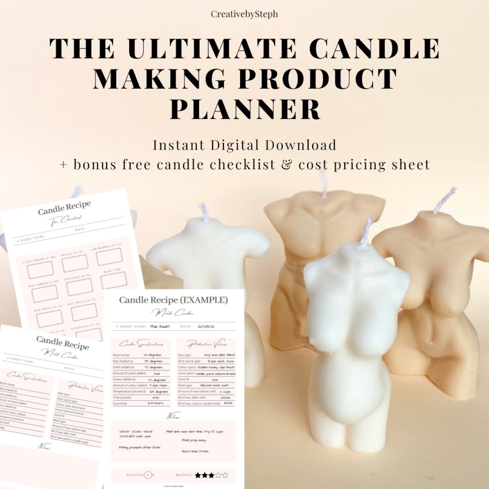 The Ultimate Candle Making Planner Bundle. Candle Testing Sheet. FREE ...