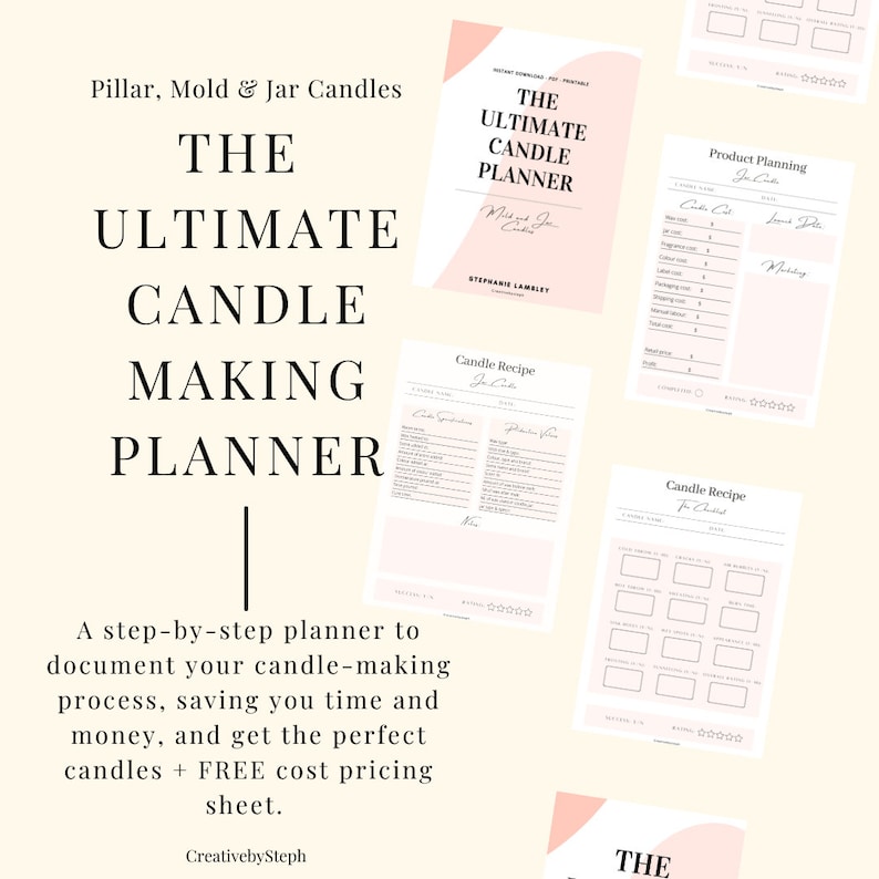 The Ultimate Candle Making Planner Bundle. Candle Testing Sheet. FREE ...