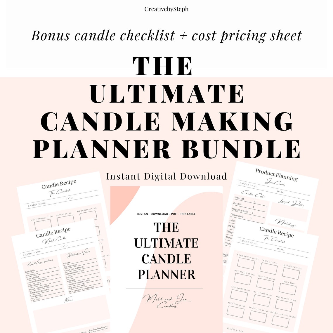 The Ultimate Candle Making Planner Bundle. Candle Testing Sheet. FREE ...
