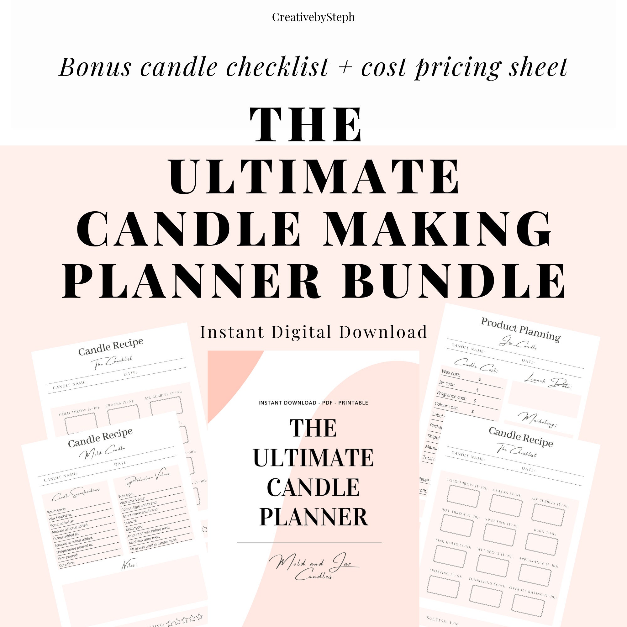 The Ultimate Candle Making Planner Bundle. Candle Testing Sheet. FREE ...