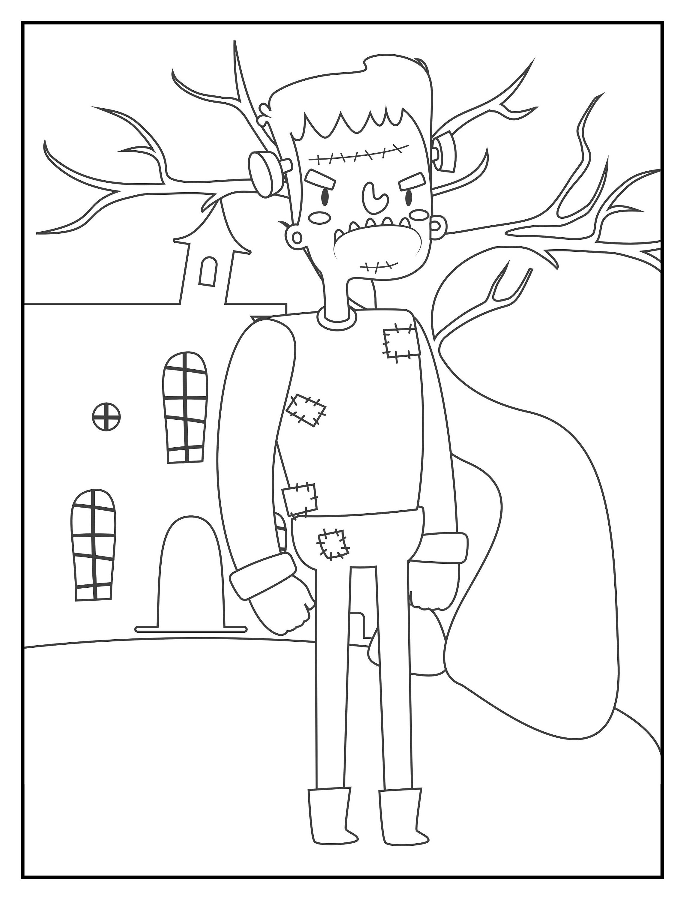 Digital/printable Coloring Pages - 30 Halloween Coloring Pages - Adult ...