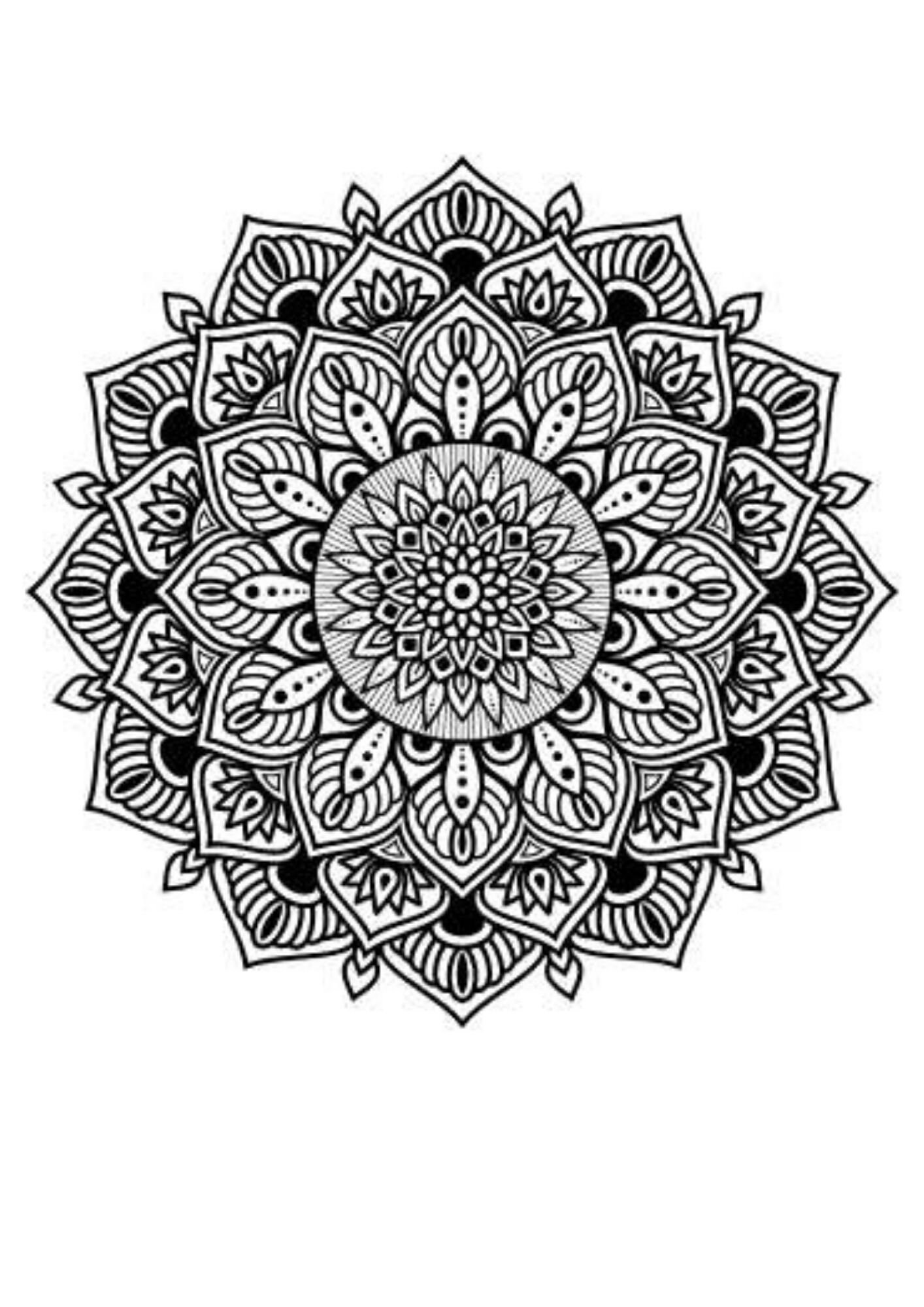 Digital Colouring Pages - 50 Mandala Coloring Pages - Adult Coloring - Etsy