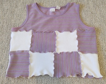 Black White and Green Reworked Patchwork Tank Top - Etsy UK