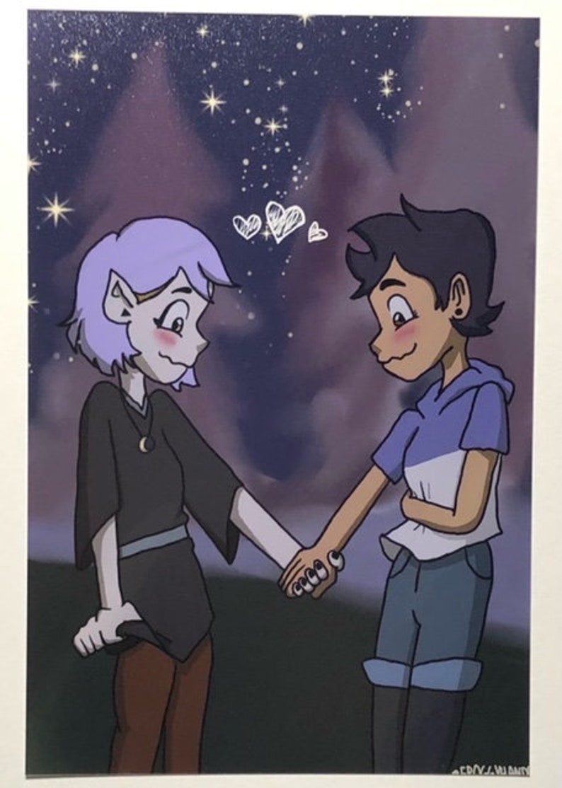 Luz and Amity Lumity Art Print - the Owl House S2 Ep8 - Etsy