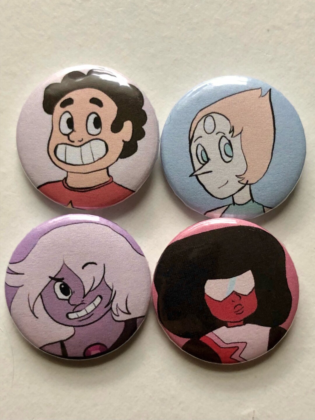Steven Universe Pins - Steven, Amethyst, Garnet, Pearl - the Crystal ...