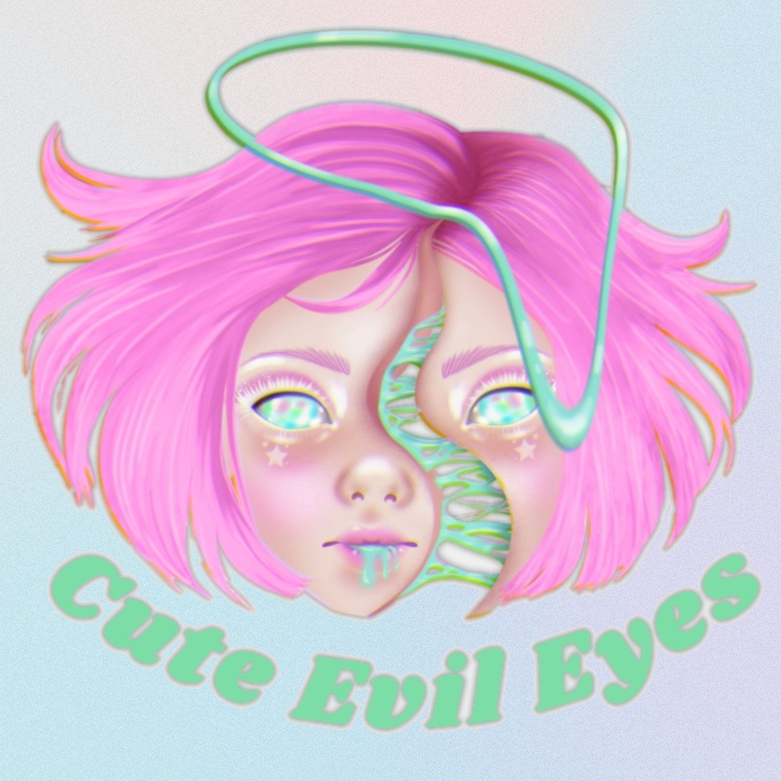Cute Evil Eyes Sticker Creepy Kawaii Laptop Stickers Witchy Anime Girl ...