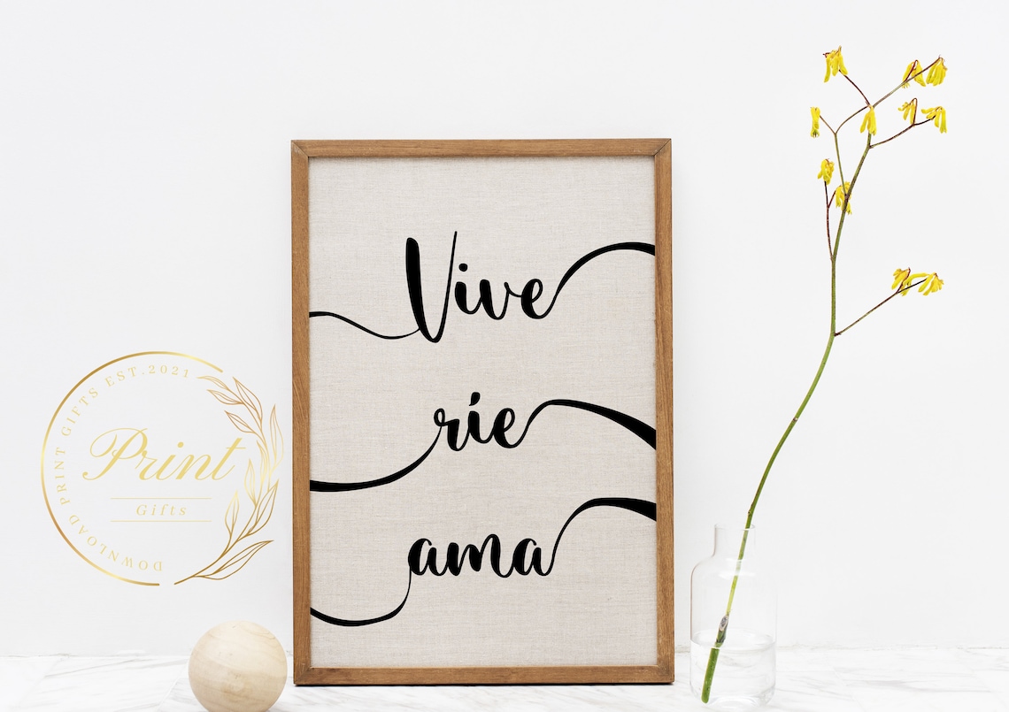 Vive Rie Ama // Live Laugh Love // Cuadros Con Frases Para Imprimir ...