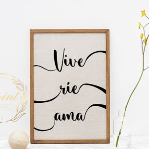 Vive Rie Ama // Live Laugh Love // Cuadros Con Frases Para Imprimir ...