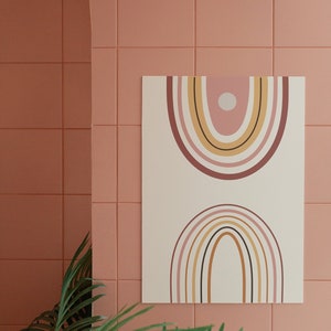 Cuadro De Arcoíris Boho Geométrico - Arte Digital De Impresión ...