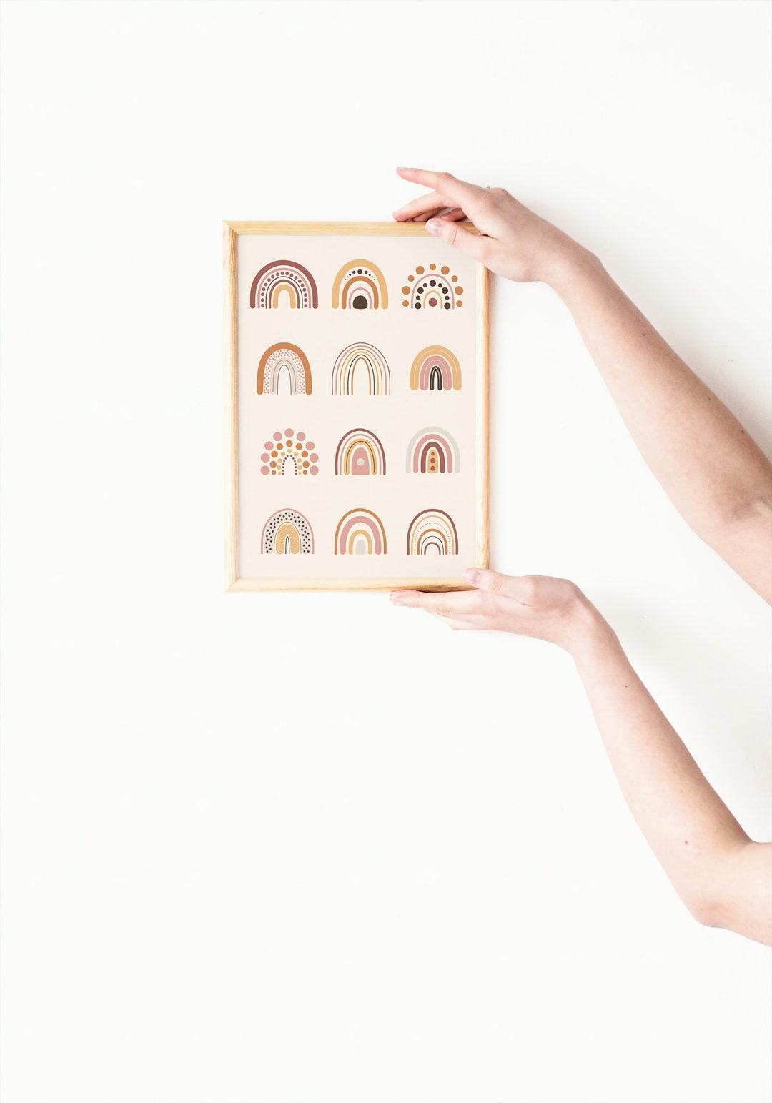 Cuadro De Arcoíris Estilo Boho Con Colores Tierra | Cuadro Decorativo ...