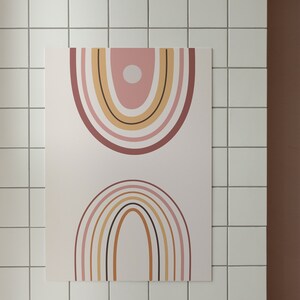 Cuadro De Arcoíris Boho Geométrico - Arte Digital De Impresión ...