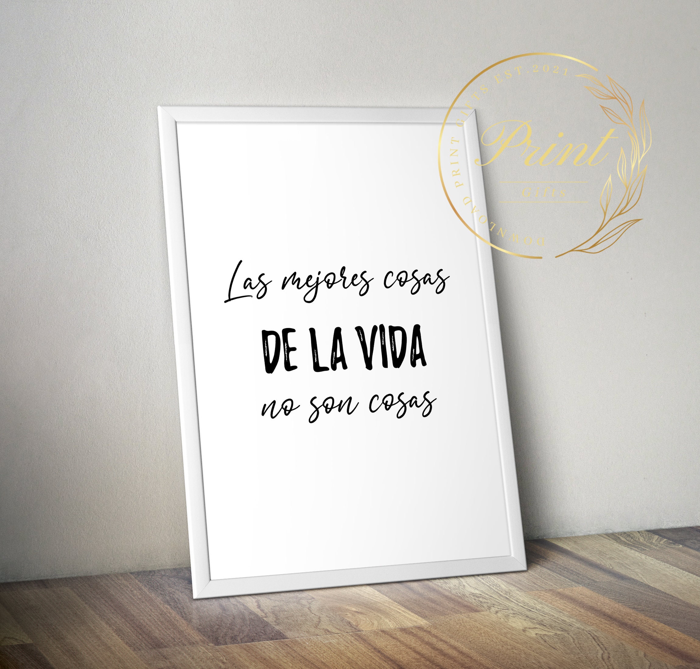 Las Mejores Cosas De La Vida No Son Cosas | Cuadro Decoración | Frases ...