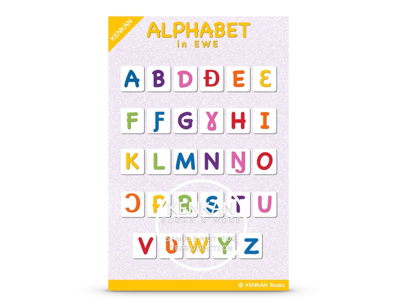 Ewe Language Alphabet Poster - Digital - Etsy