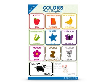 Twi & English Numbers 1-20 Poster Digital - Etsy