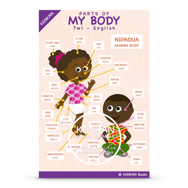 Body Parts Poster English - Etsy