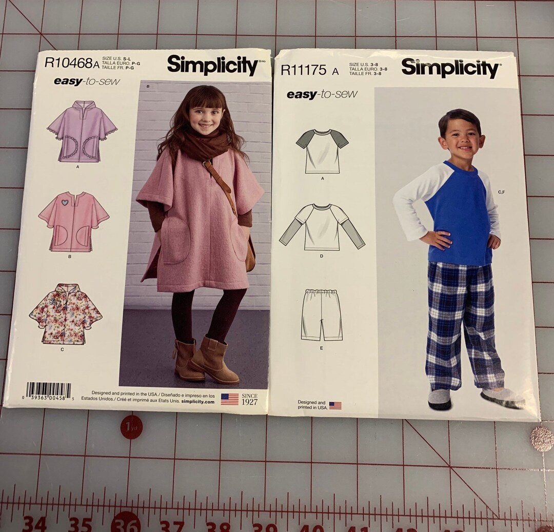 Simplicity Beginners Kids Sewing Patterns - Etsy