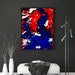 Abstract Printable Wall Art Print: Colorful Red Blue Prints (digital ...