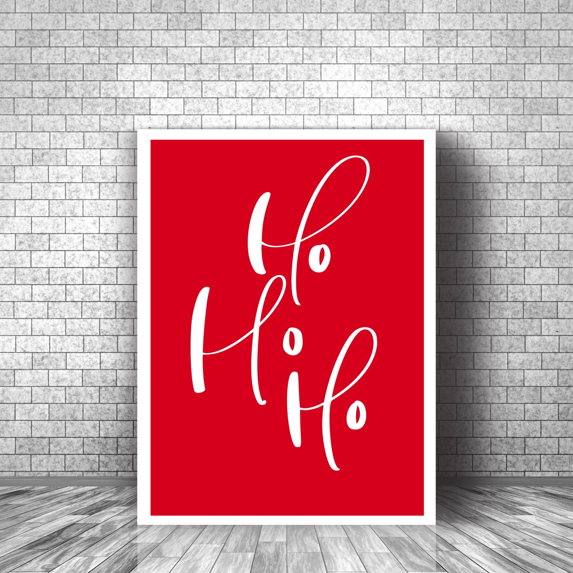 Ho Ho Ho Print, Ho Ho Ho Printable, Christmas Wall Art, Christmas ...