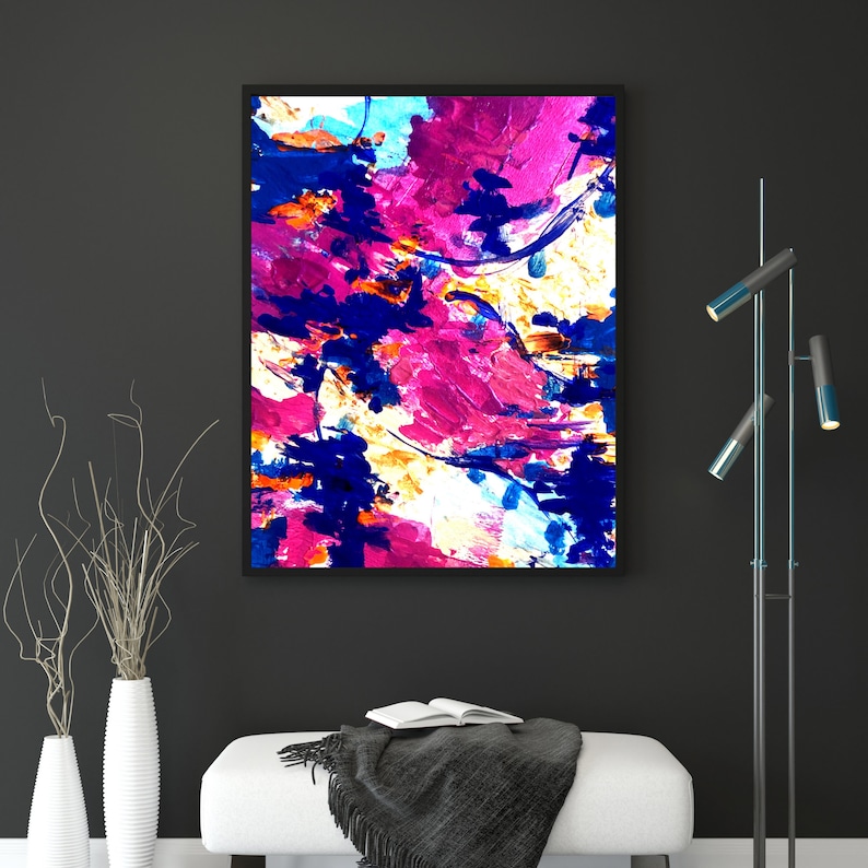 Colorful Abstract Printable Wall Art, Downloadable Abstract Art ...