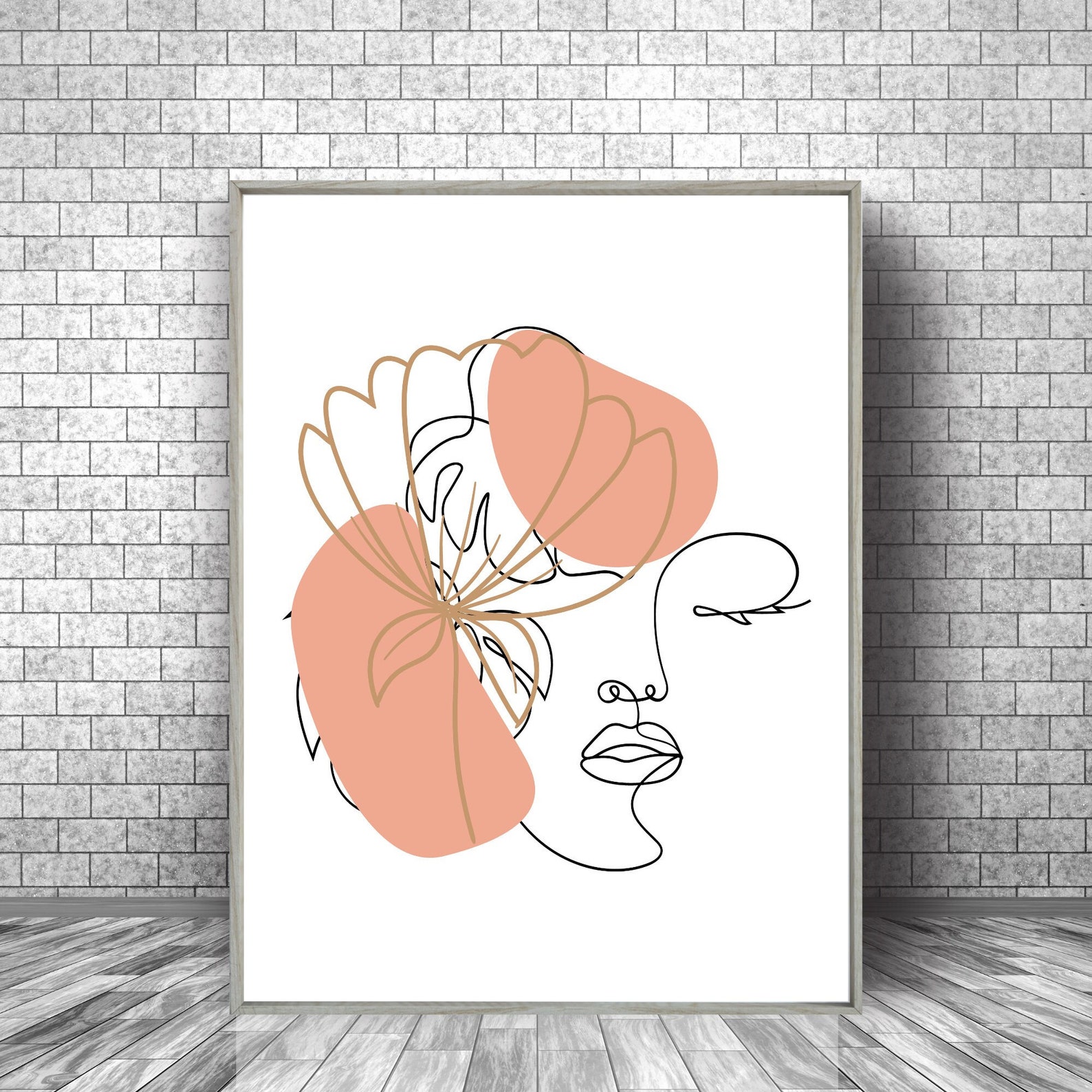 Boho Woman Art Print, Boho Woman Printable, Woman Line Art, Modern ...
