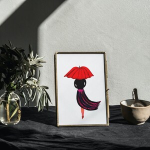Red Umbrella Digital Download Beach Decor Umbrella Printable | Etsy