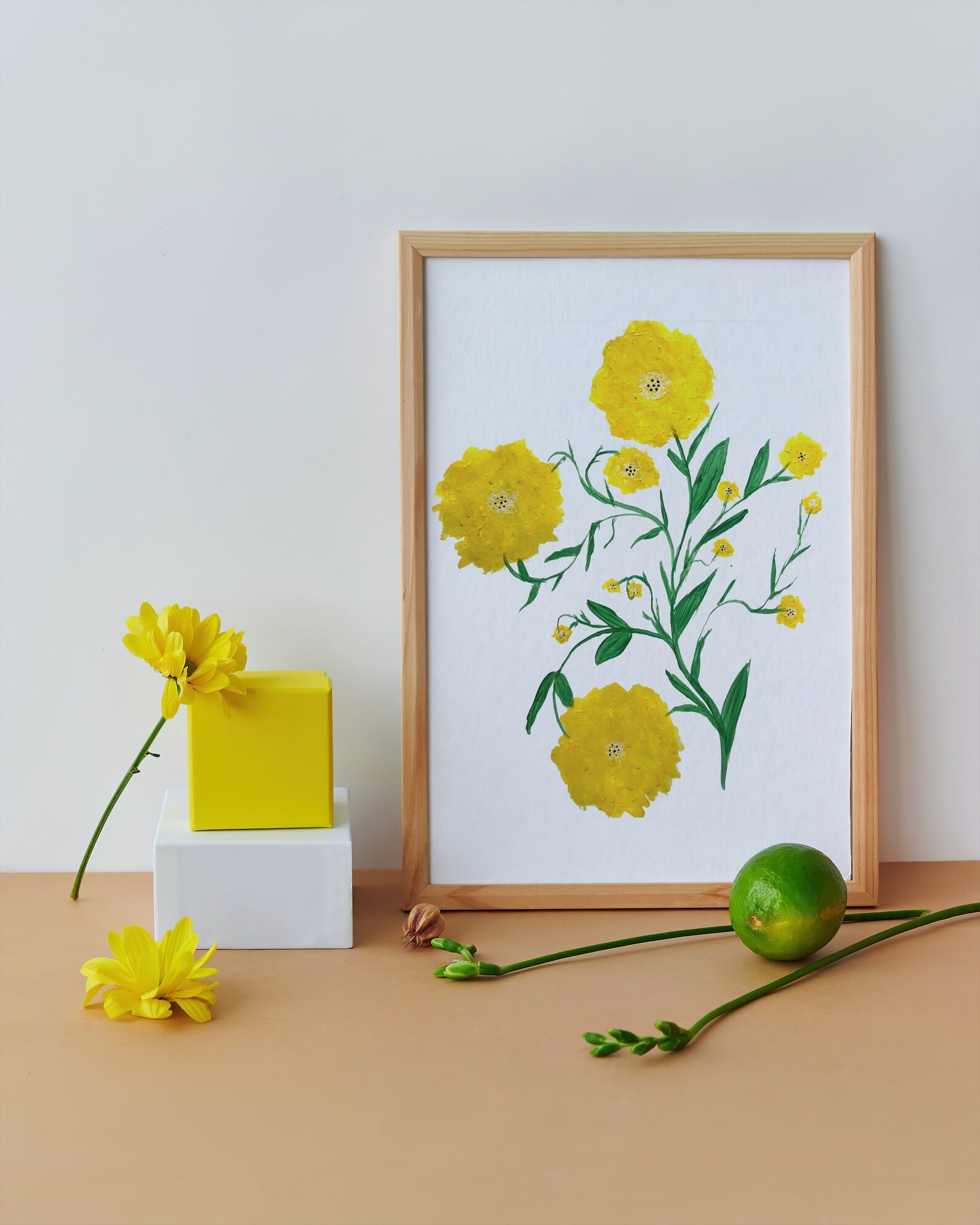 Yellow Botanical Print Flower Printable Art Printable - Etsy