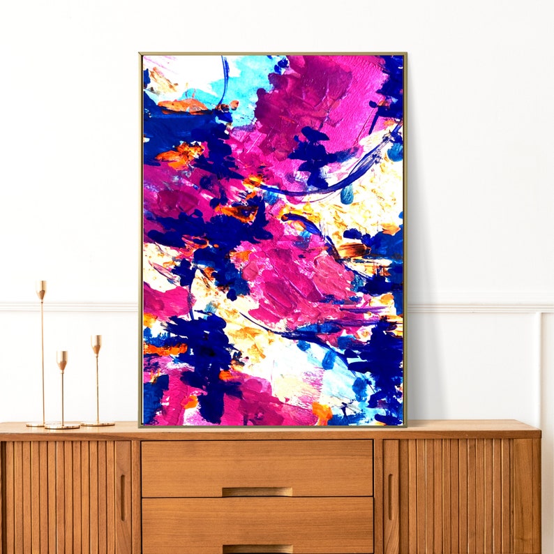 Colorful Abstract Printable Wall Art, Downloadable Abstract Art ...