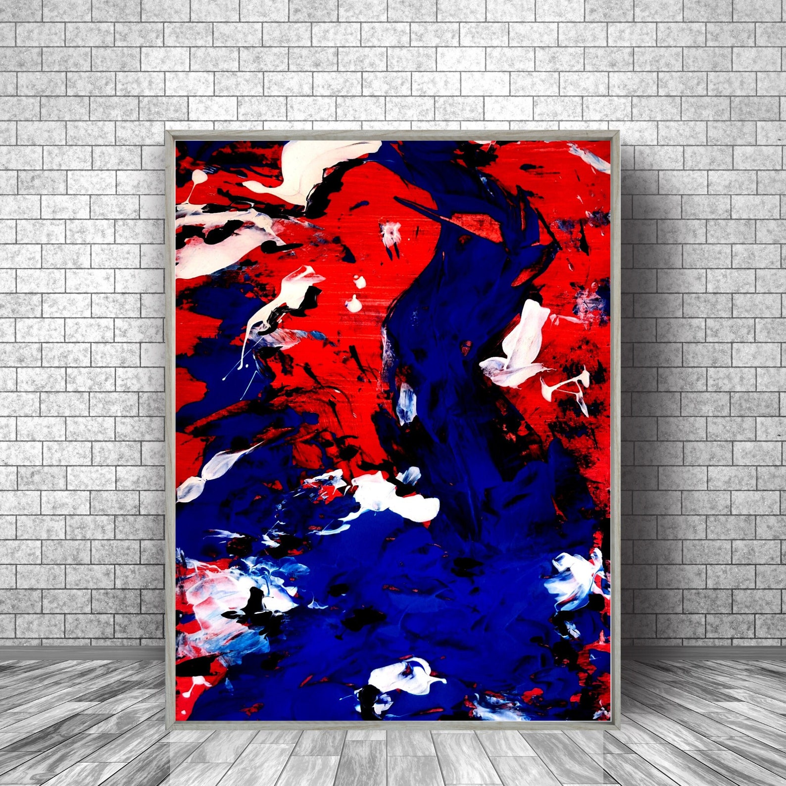 Abstract Printable Wall Art Print, Colorful Digital Abstract Painting ...