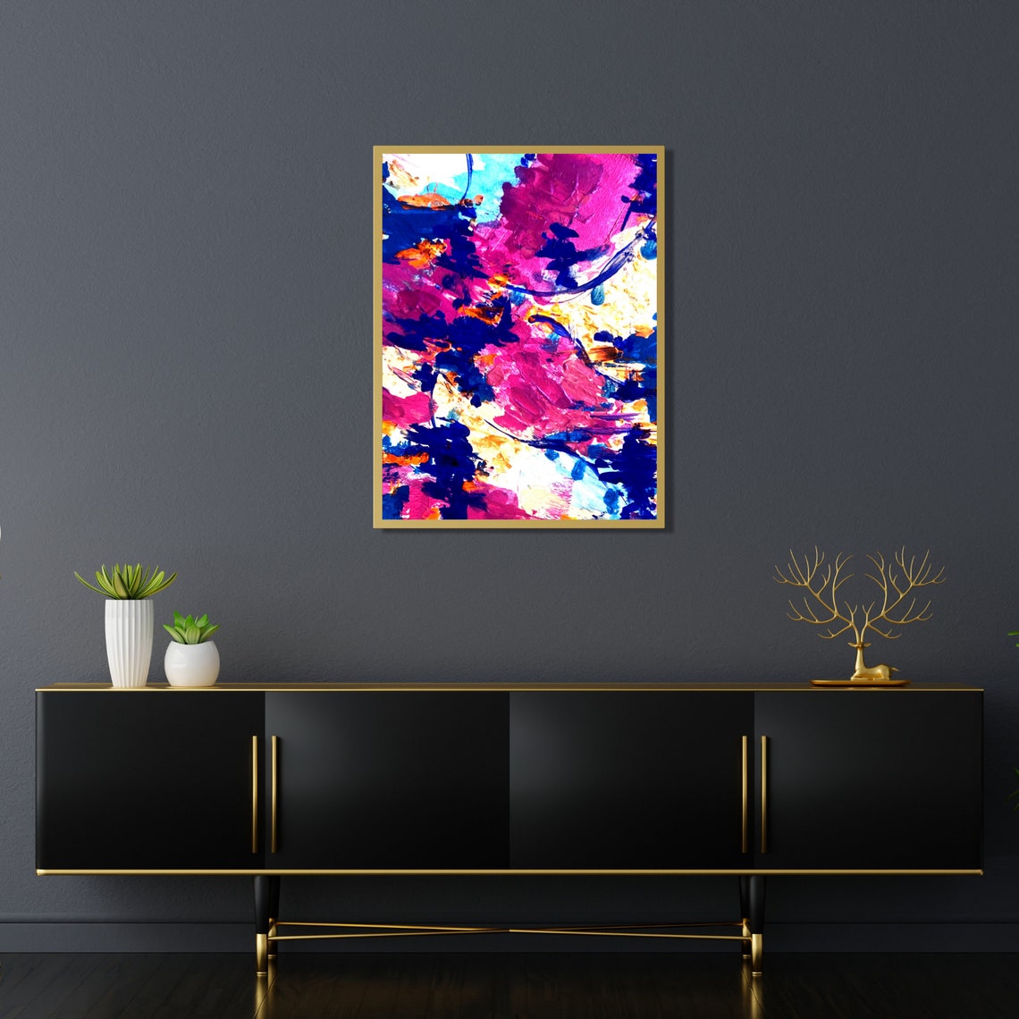 Colorful Abstract Printable Wall Art, Downloadable Abstract Art ...